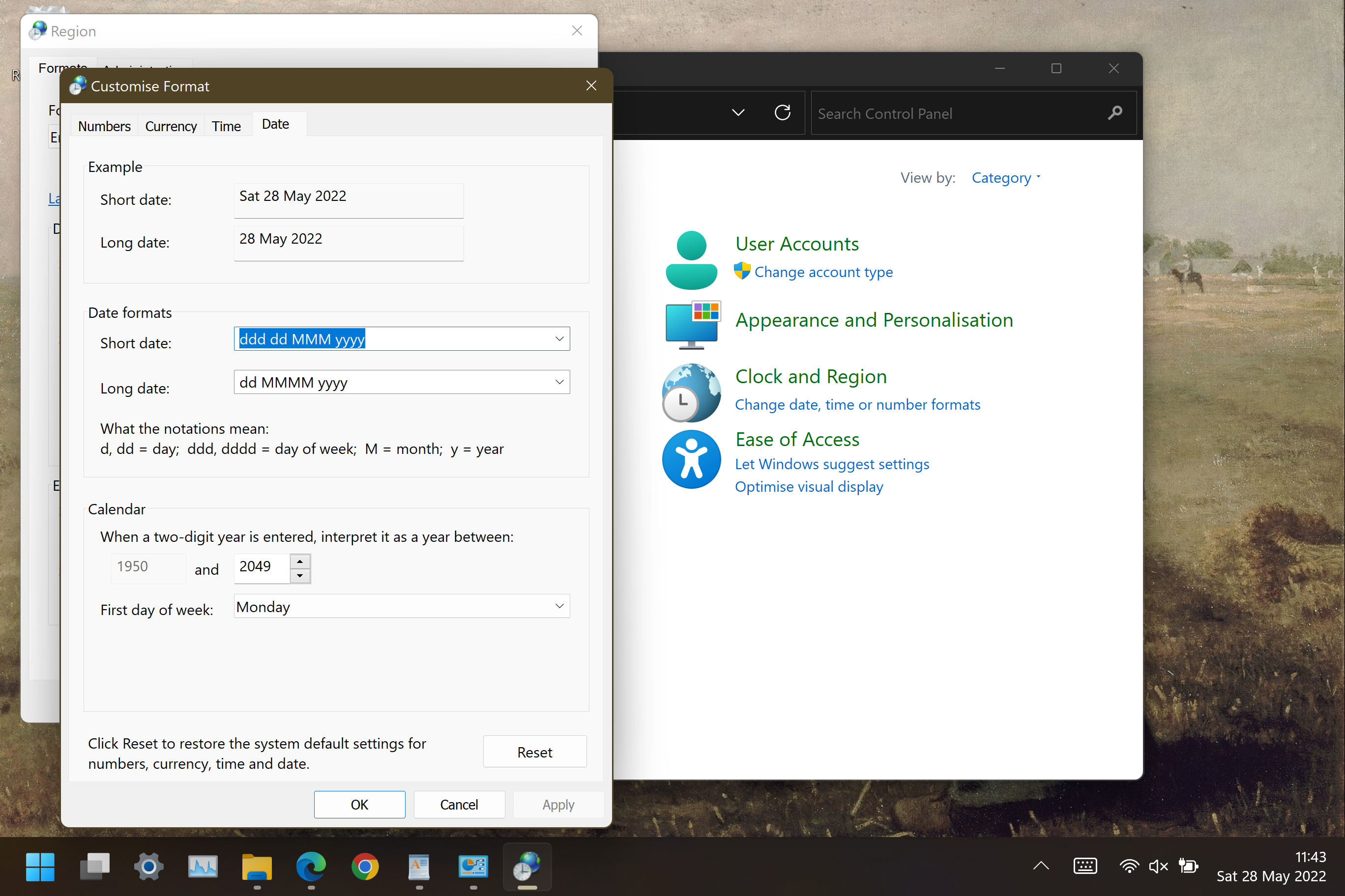 Change Date in Windows taskbar to a more pleasing format | Windows ...